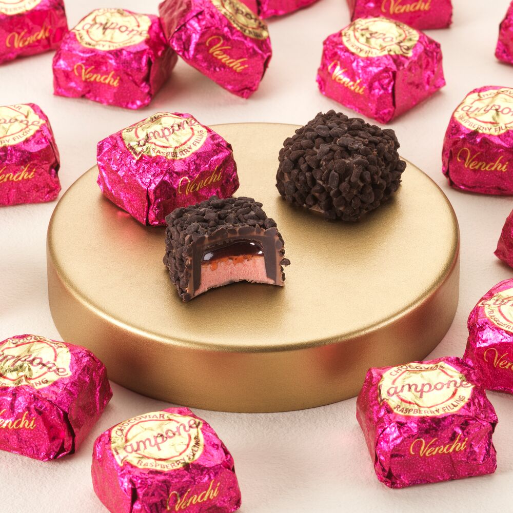 Chocoviar Raspberry: chocolates in 2.2 lb bag - Venchi
