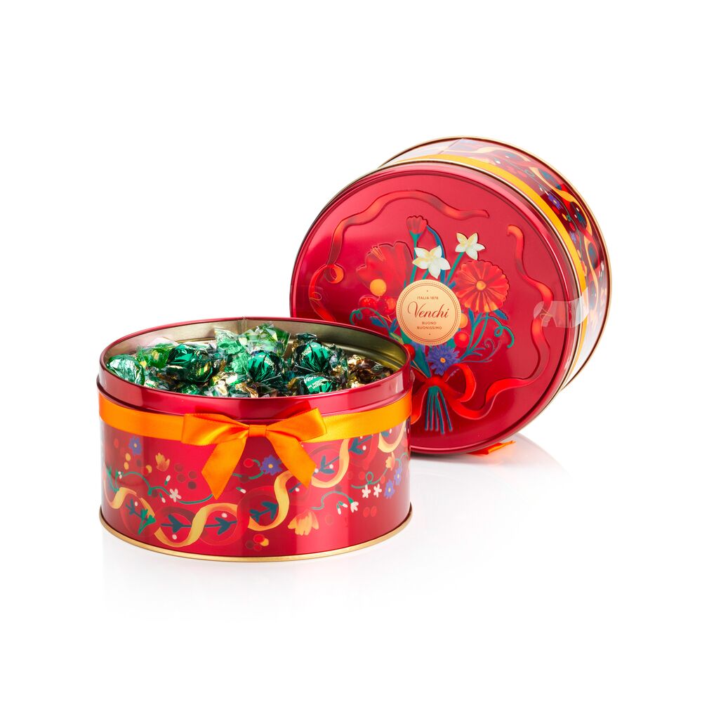Autumn tin hamper with assorted chocolates 400 g - Venchi