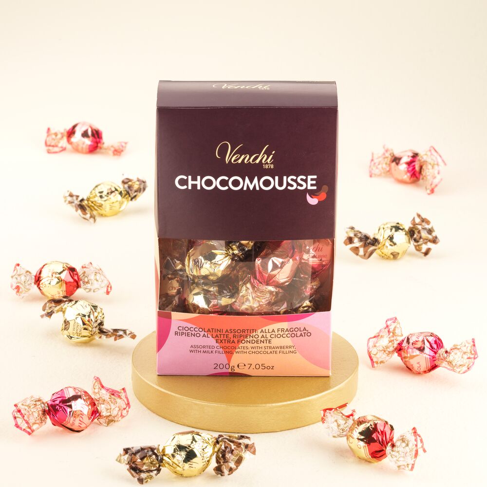 Gift bag with assorted Chocomousse chocolates 200 g - Venchi