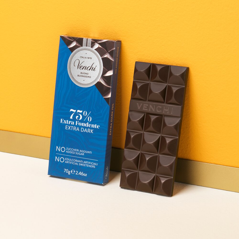 NO Added Sugar Extra Dark Bar 2.46 oz - Venchi