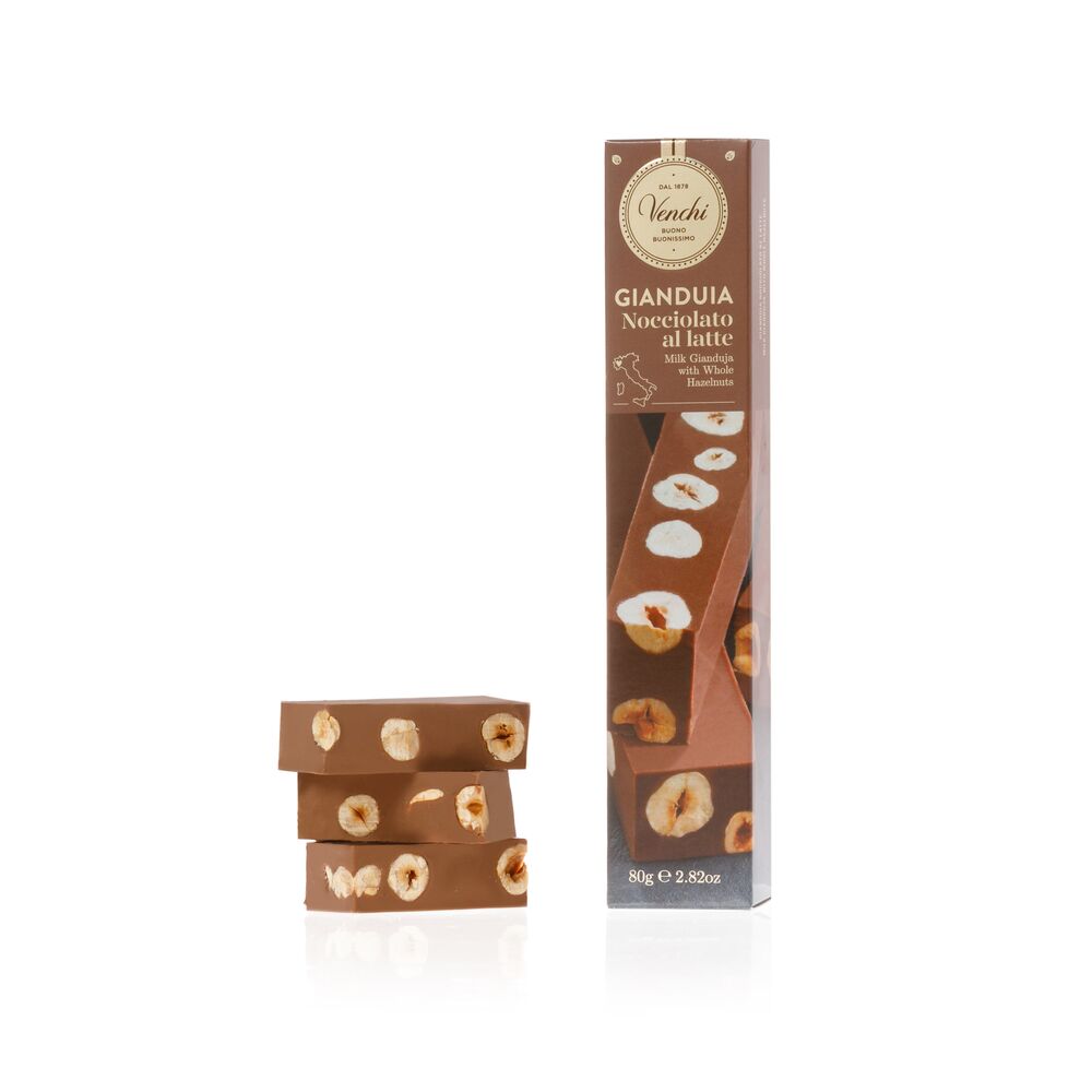 Tablette Gianduja au Lait aux Noisettes Entières 80g - Venchi