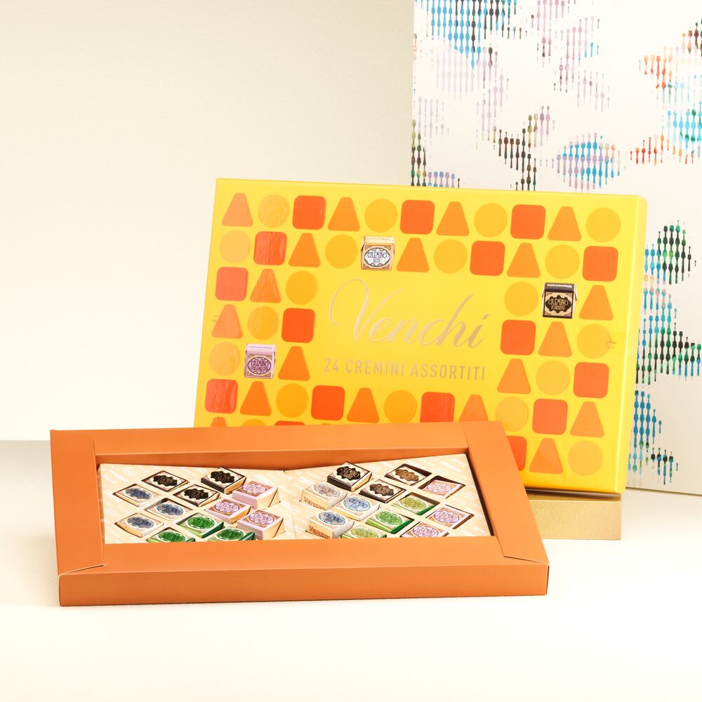 Yellow gift box with assorted Cremino chocolates 270 g - Venchi