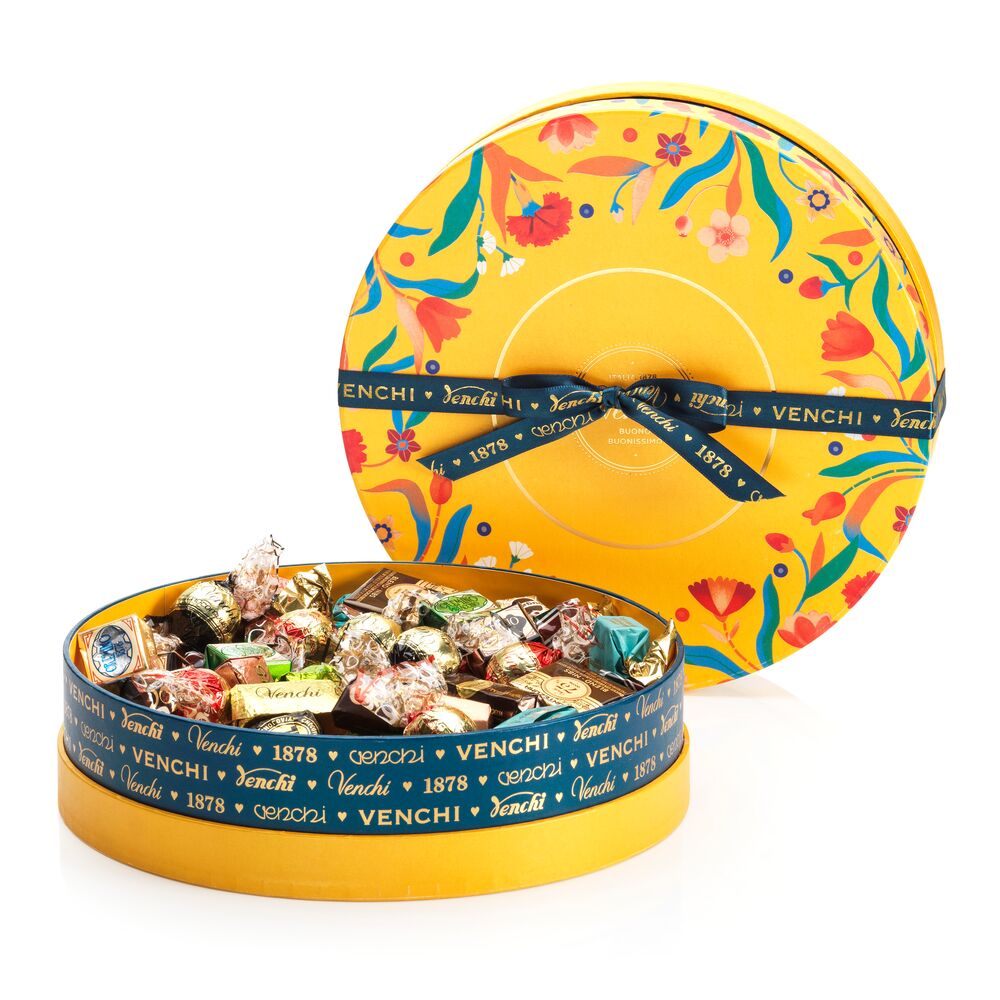 Baroque medium tin hamper: assorted chocolates, 753 g - Venchi