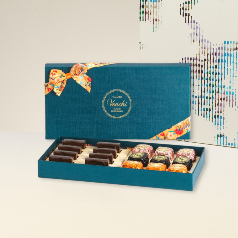 Confezione regalo Barocco con cioccolatini fondenti 260 g - Venchi