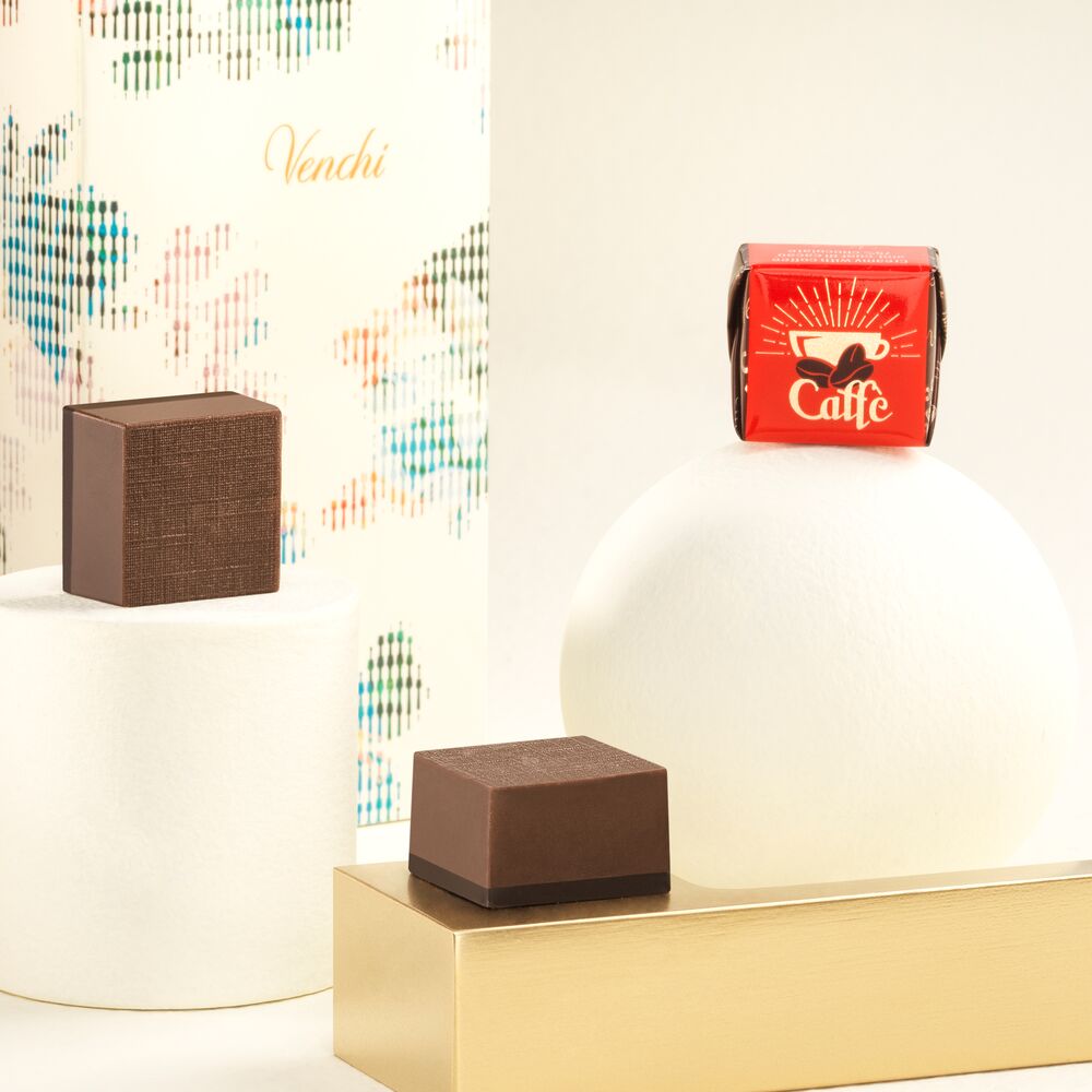 7-Blend Espresso Dark Chocolate Cube 10 pcs - Venchi