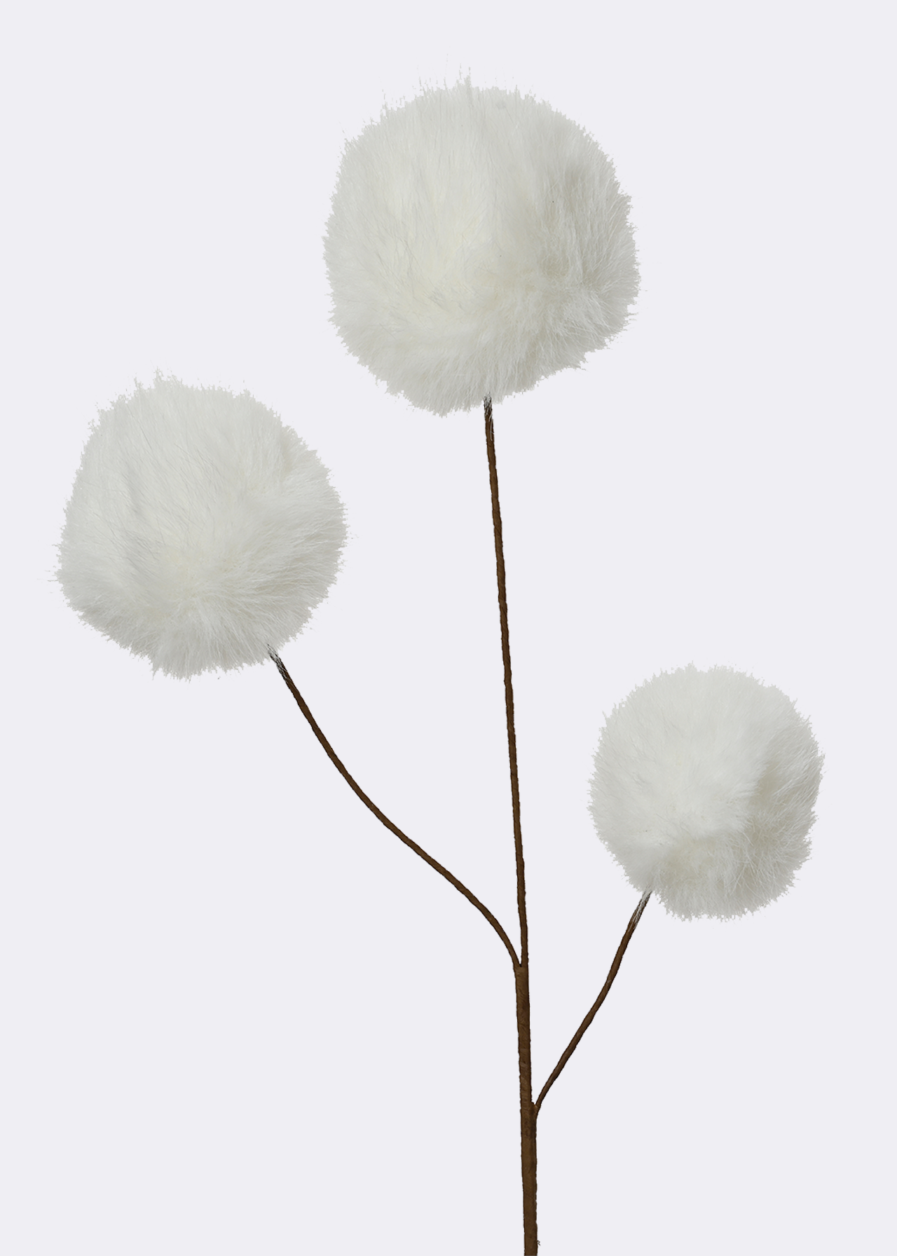 Faux Fur Fluffy Pompoms On Stem | Dobbies Garden Centres
