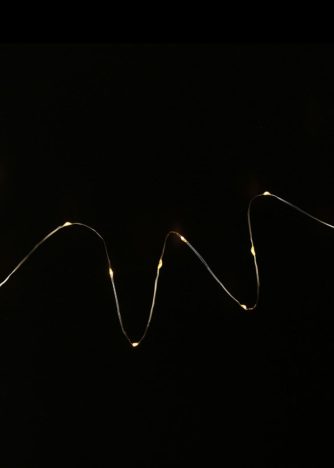 200 LED Warm White Lights On Silver Wire 9.9m | Dobbies Garden Centres