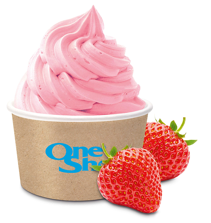 ISKREM JORDBÆR 18 STK A 100G ONE-SHOT