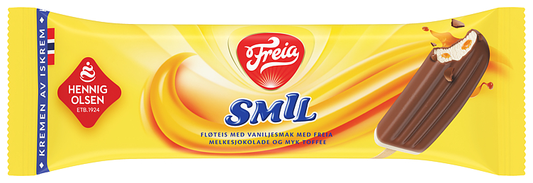 FREIA SMIL 90ML FLØTEIS MED VANILJESMAK MED MELKESJOKOLADE O