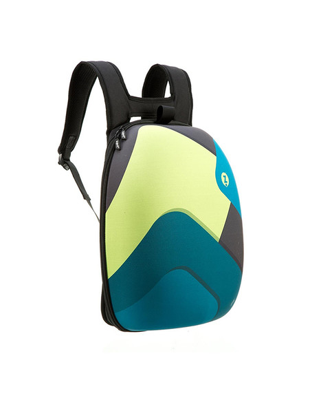ZIPIT- Shell BackPacks - black green and blue shapes