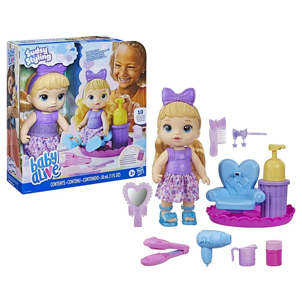 BABY ALIVE - BABY ALIVE-BA SUDSY STYLING BLDH BABY