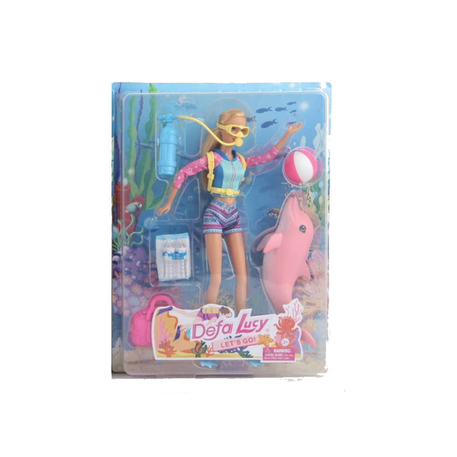 DEFA LUCY-DOLL WITH DOLPHIN CLR BOXDOLL CLR BOX MIX DESIGNS