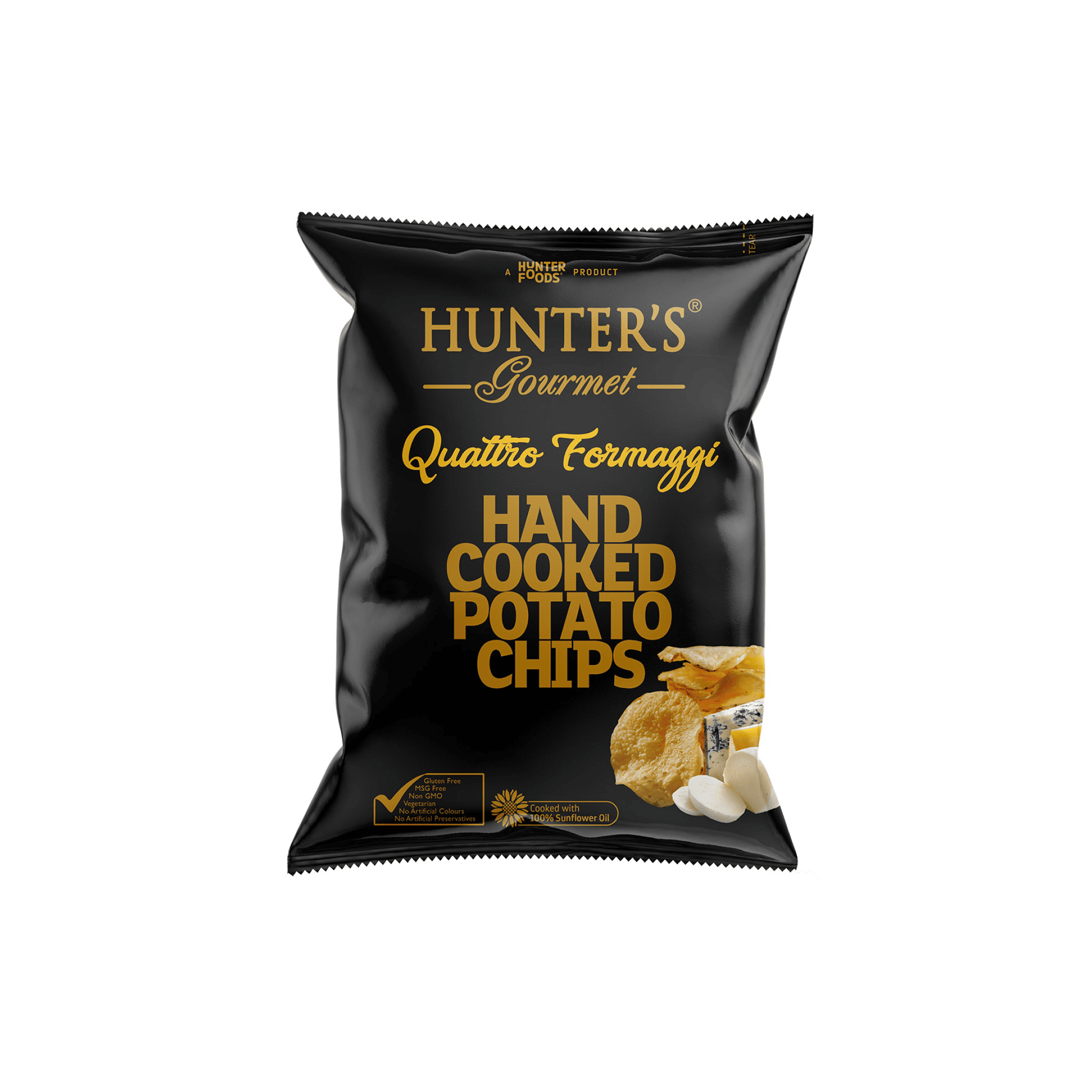 Hunter's Gourmet Potato Chips Quattro Formaggi 125g